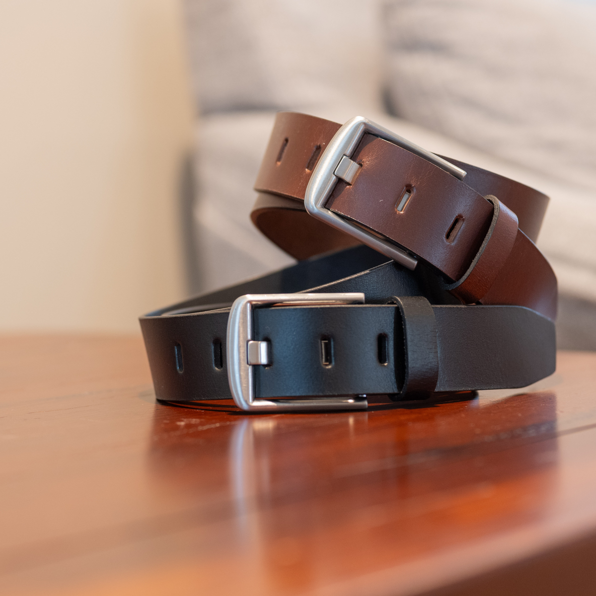 Wide Pin Belt Set | Nickel-Free Belts with Real Leather Straps ...